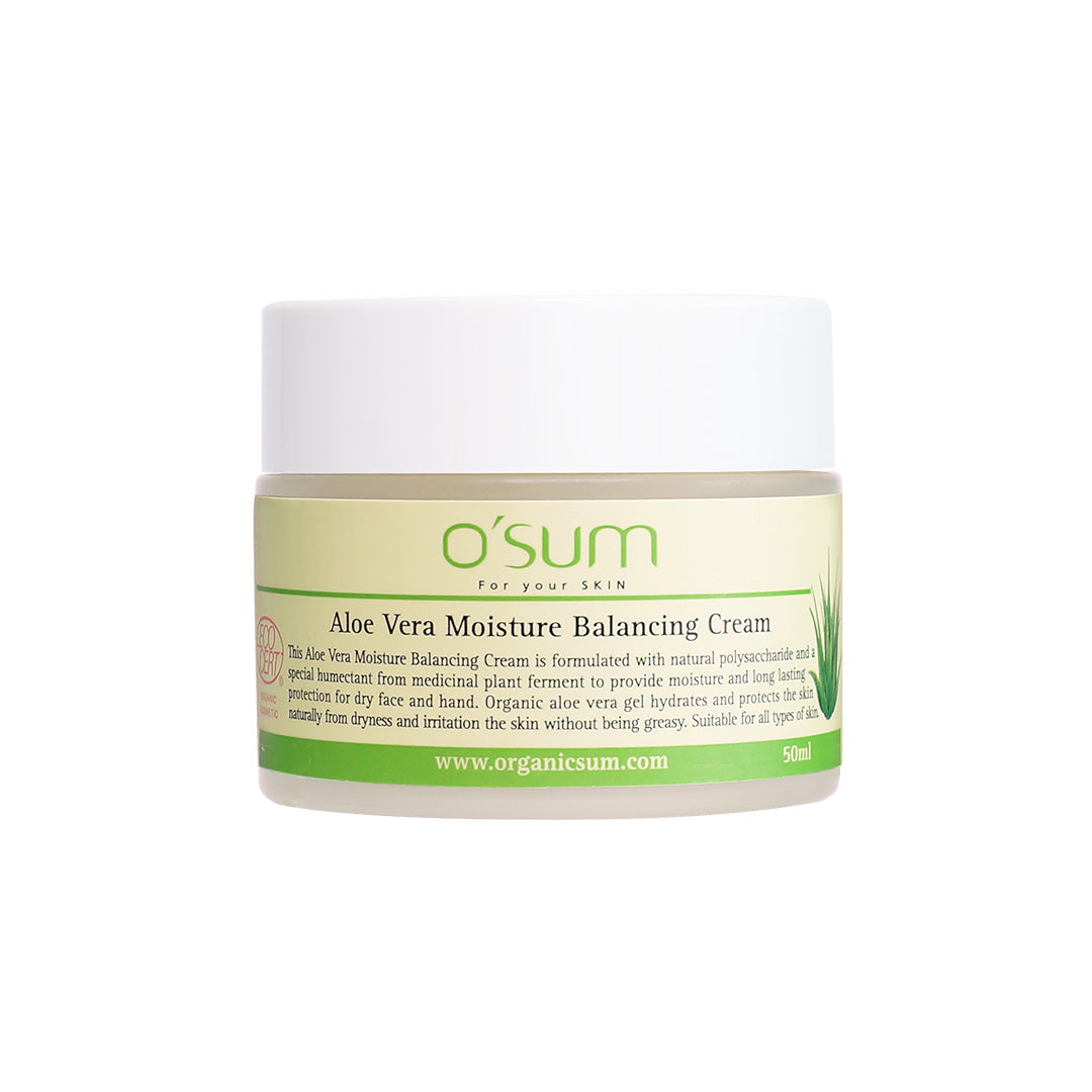 O'SUM Aloe Vera Moisture Balancing Cream 50ml | Organic & Vegan O'SUM ...